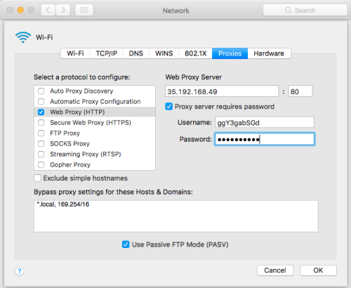Configure Chrome for Proxy Recording